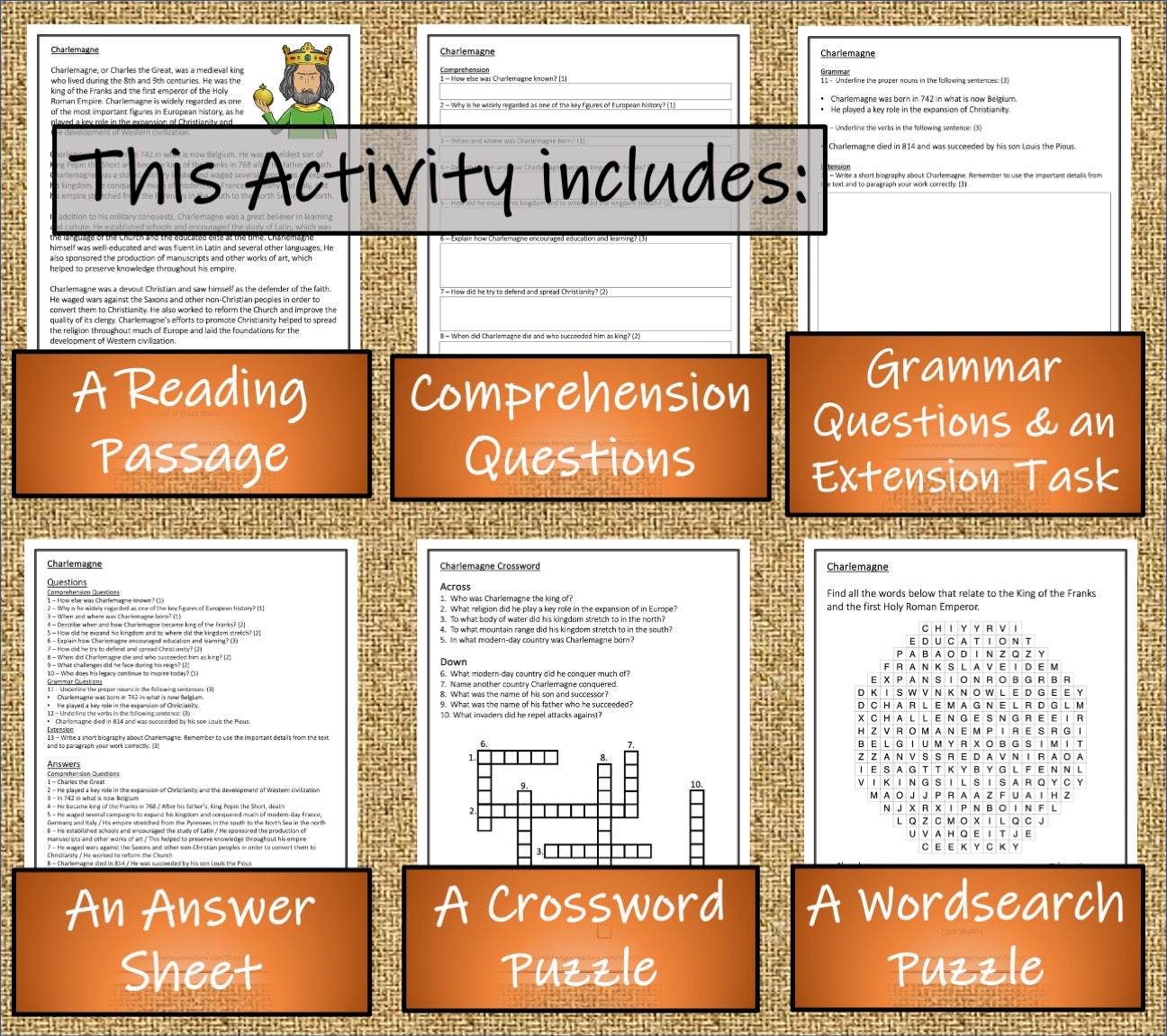 Charlemagne Close Reading Activity | 5th Grade & 6th Grade – Creative ...
