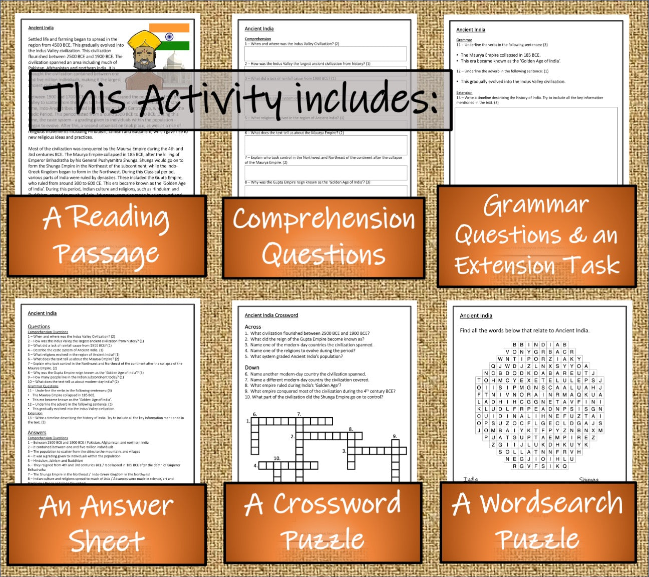 Ancient India Close Reading Comprehension Activity | 5th Grade & 6th G ...
