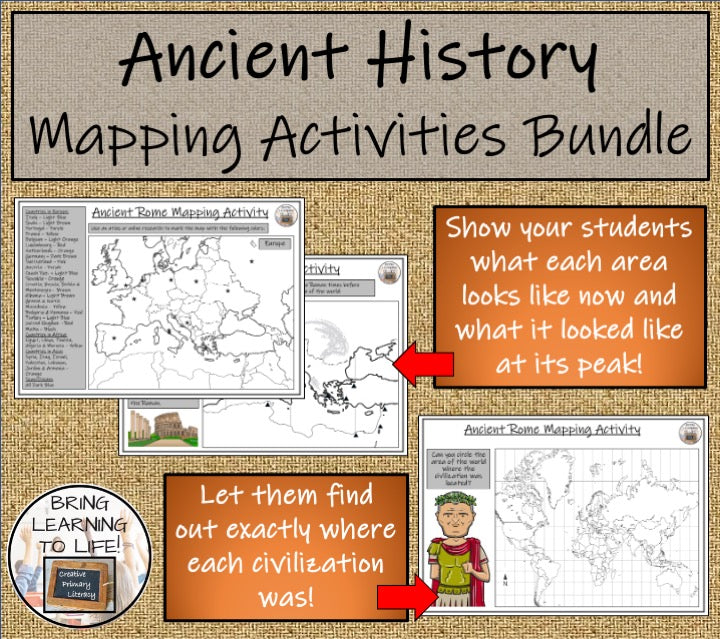 Ancient History Map Activities and Presentations Bundle – Creative ...