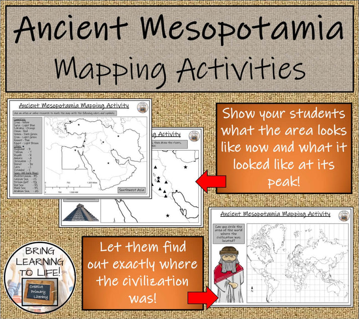 Ancient Mesopotamia Map Activities and Presentation – Creative Primary ...