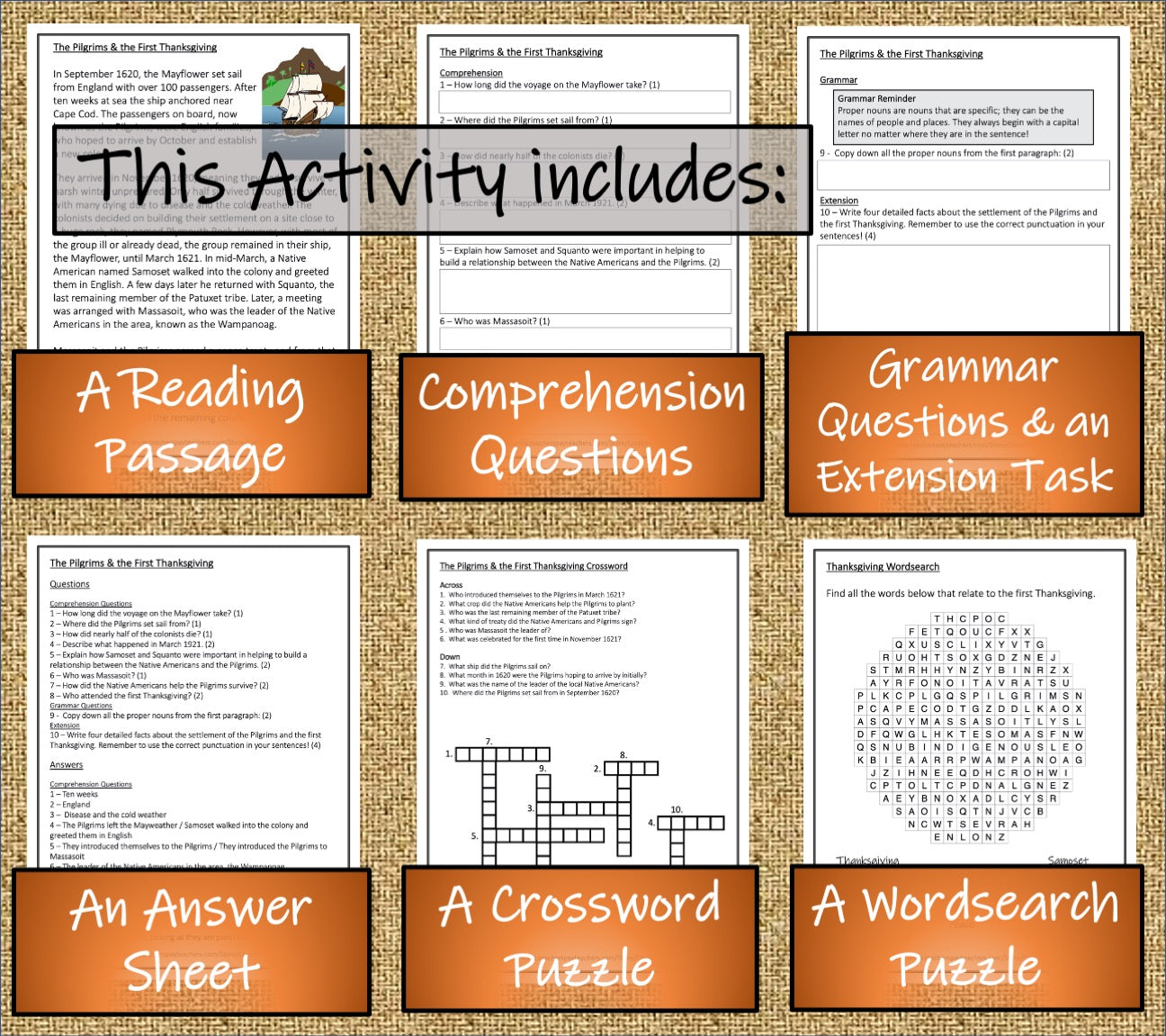 The Pilgrims & First Thanksgiving Close Reading Comprehension | 3rd ...