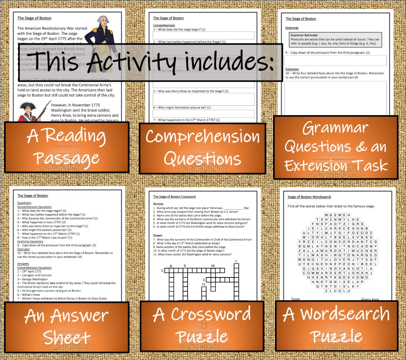 Siege of Boston Close Reading Comprehension Activity | 3rd Grade & 4th ...