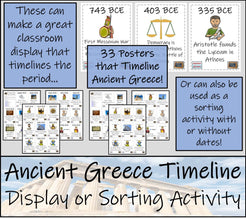 Ancient Greece Timeline Activity for Classroom Display – Creative ...