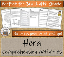 Hera Close Reading Comprehension Activities | 3rd Grade & 4th Grade ...