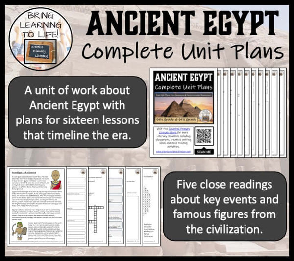 Ancient Egypt Unit Plans and Resource Bundle – Creative Primary Literacy
