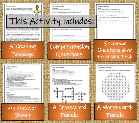 Soccer World Cup Close Reading Comprehension Activity | 5th Grade & 6t ...