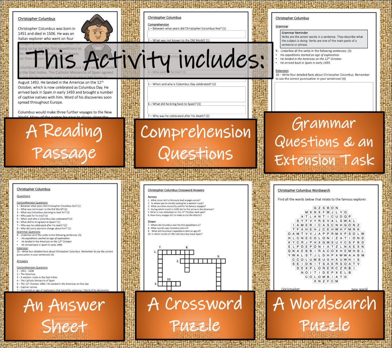 Christopher Columbus Close Reading Comprehension Activity | 3rd & 4th ...