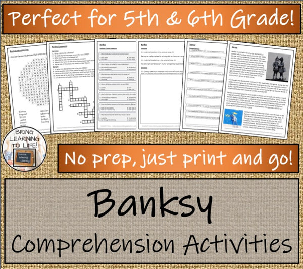 Banksy Close Reading Comprehension Activity | 5th Grade & 6th Grade ...