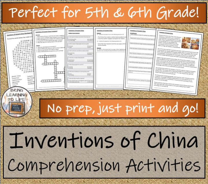 Ancient China Reading Comprehension Activities – Creative Primary Literacy