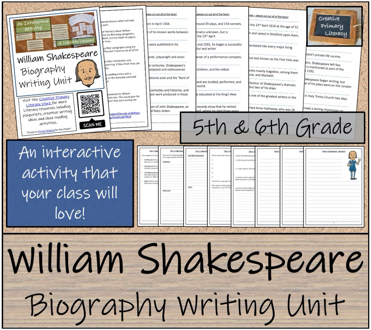 William Shakespeare Close Reading & Biography Bundle | 5th Grade & 6th ...