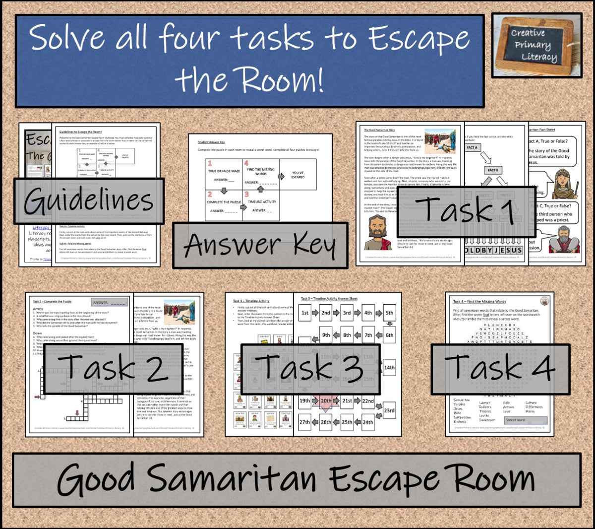 The Good Samaritan Story Escape Room Activity – Creative Primary Literacy