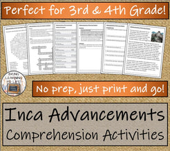 Advancements of Inca Empire Reading Comprehension Activities | 3rd & 4 ...