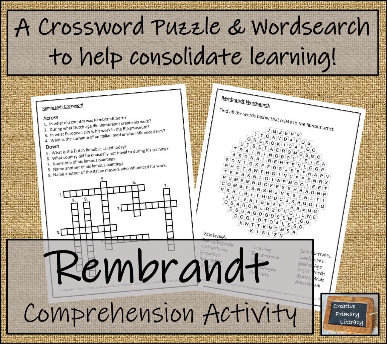 Rembrandt Close Reading Comprehension Activity | 5th Grade & 6th Grade ...