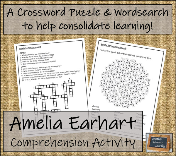 Amelia Earhart Close Reading Comprehension Activity | 3rd Grade & 4th ...