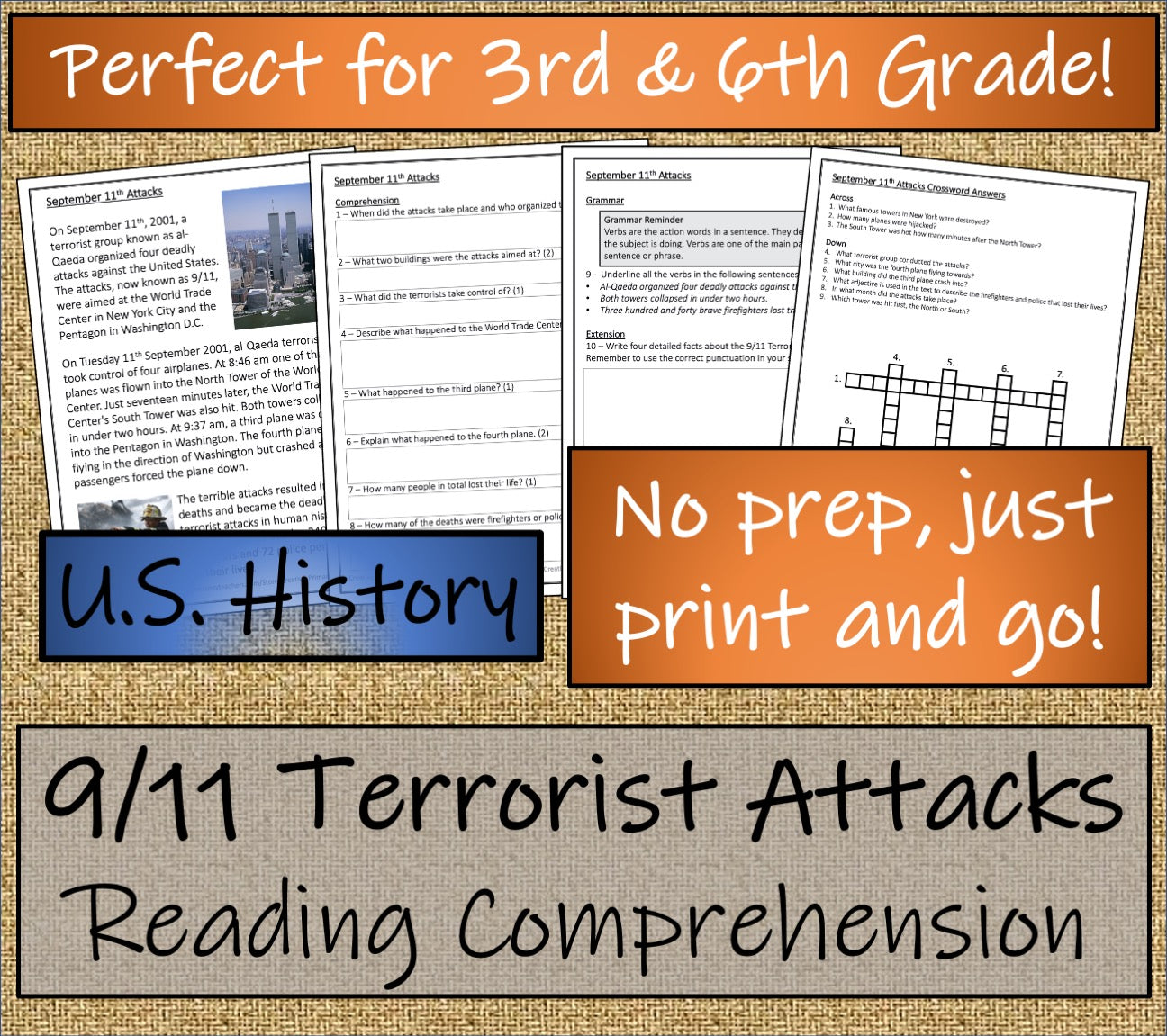 9/11 Attacks Close Reading & Informational Writing Bundle | 3rd & 4th ...