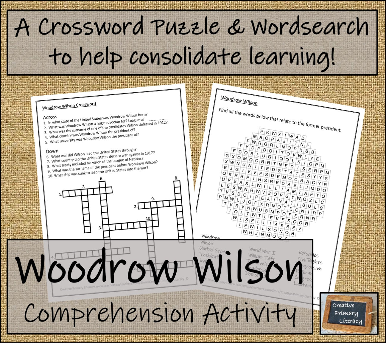 Woodrow Wilson Close Reading Comprehension Activity | 5th Grade & 6th ...