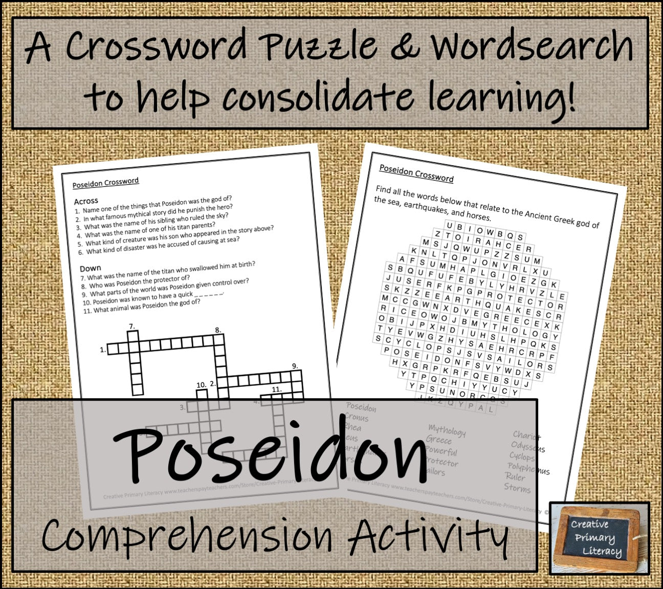 Poseidon Close Reading Comprehension Activity | 5th Grade & 6th Grade ...
