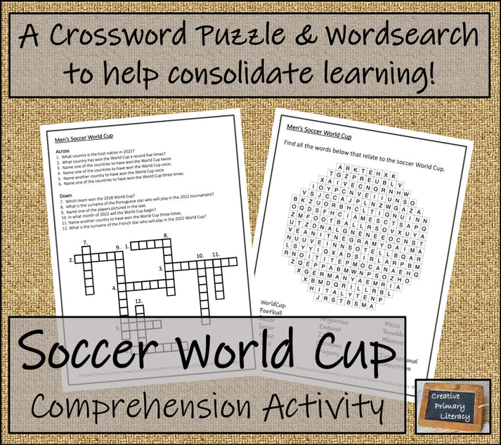Soccer World Cup Close Reading Comprehension Activity | 5th Grade & 6t ...