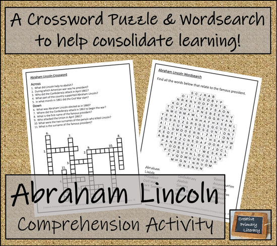 Abraham Lincoln Close Reading Comprehension Activity | 5th Grade & 6th ...