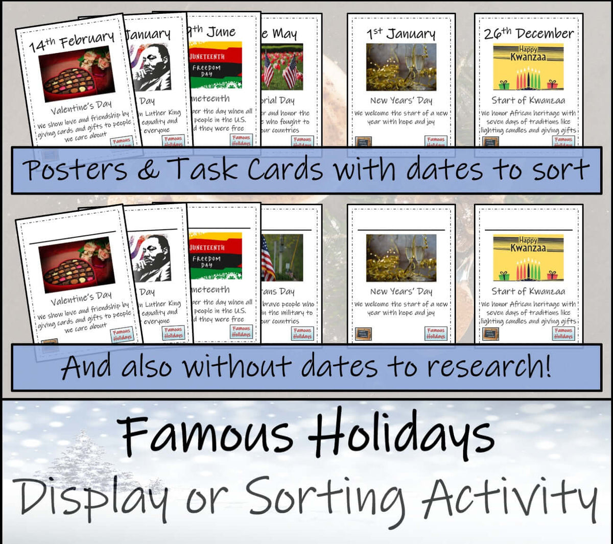Famous Holidays Timeline Activity & Classroom Display – Creative ...