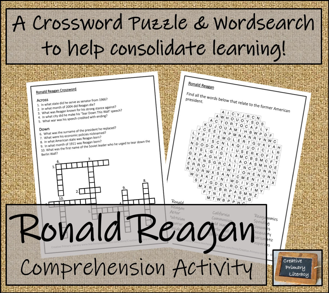 Ronald Reagan Close Reading Comprehension Activity | 3rd Grade & 4th G ...