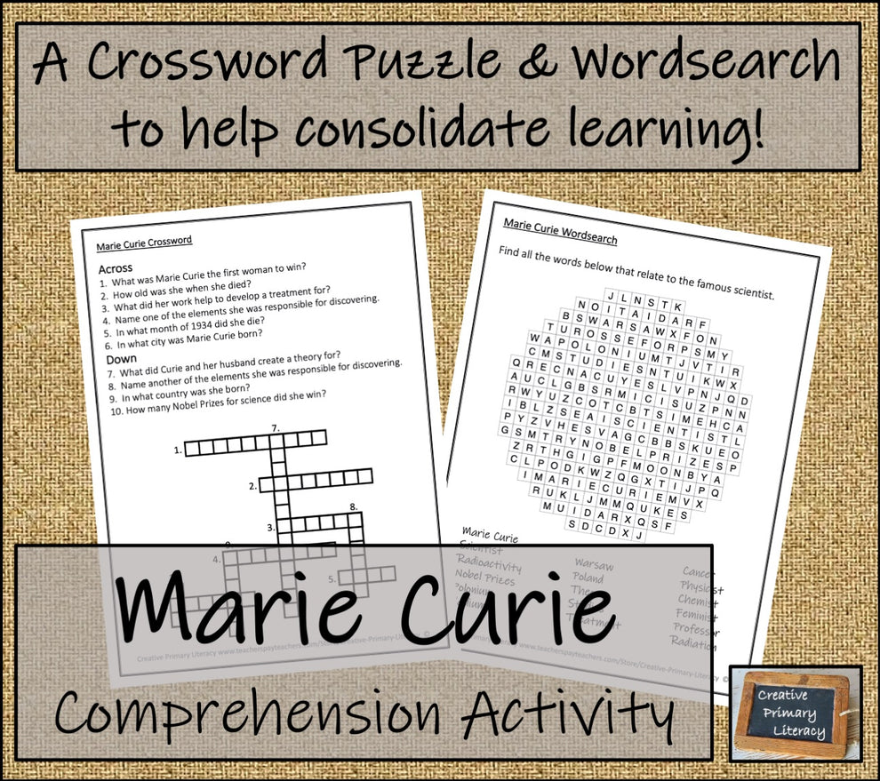 Marie Curie Close Reading Comprehension Activity | 3rd Grade & 4th Gra ...