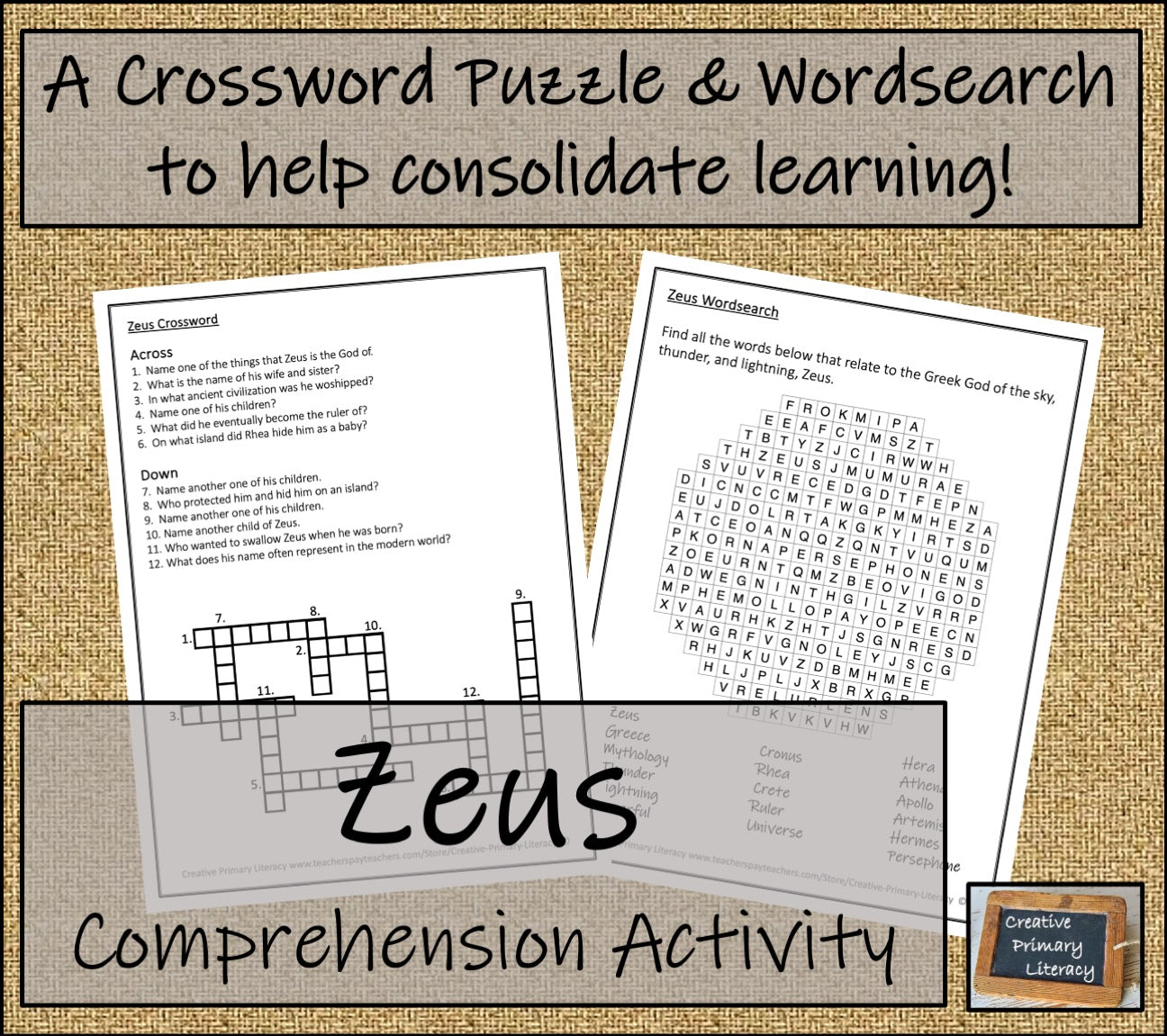 Zeus Close Reading Comprehension Activity | 5th Grade & 6th Grade ...