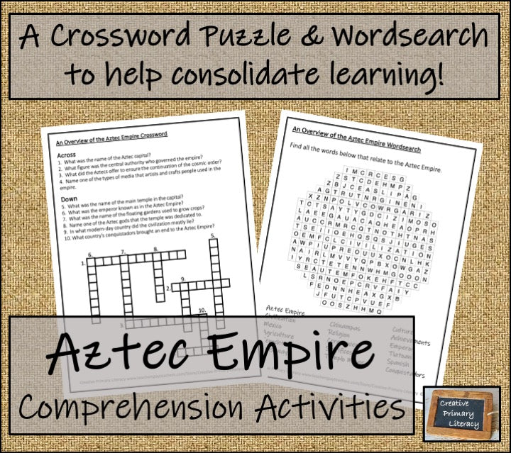 Aztec Empire Close Reading Comprehension Activity | 5th Grade & 6th Gr ...