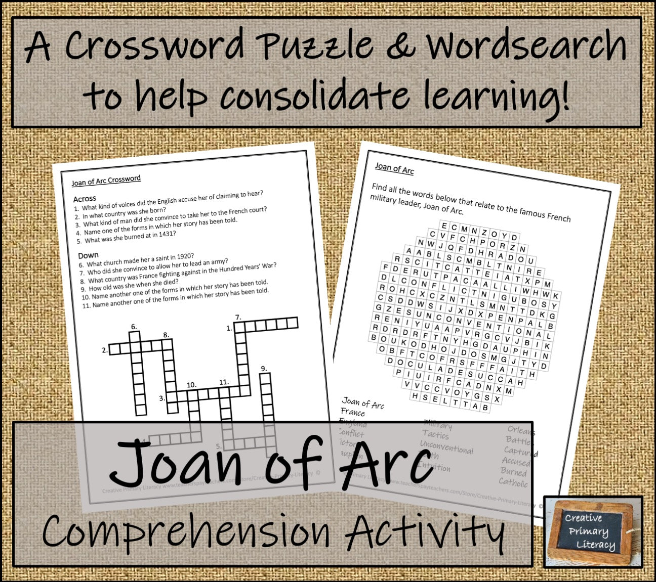 Joan of Arc Close Reading Comprehension Activity | 3rd Grade & 4th Gra ...