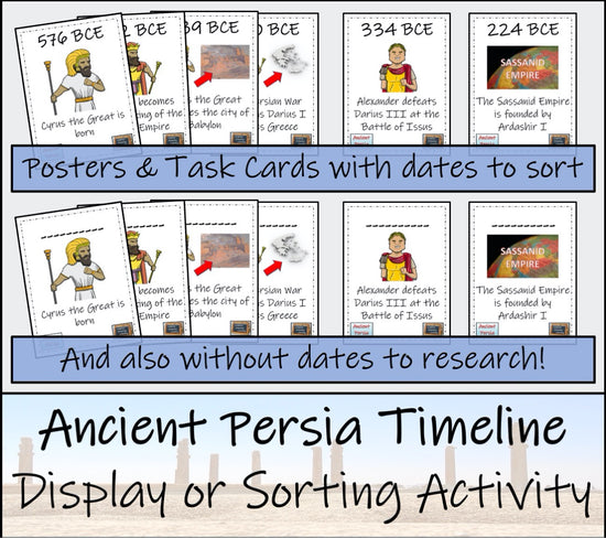 Ancient History Mega Bundle of Timeline Display and Sorting Activities ...