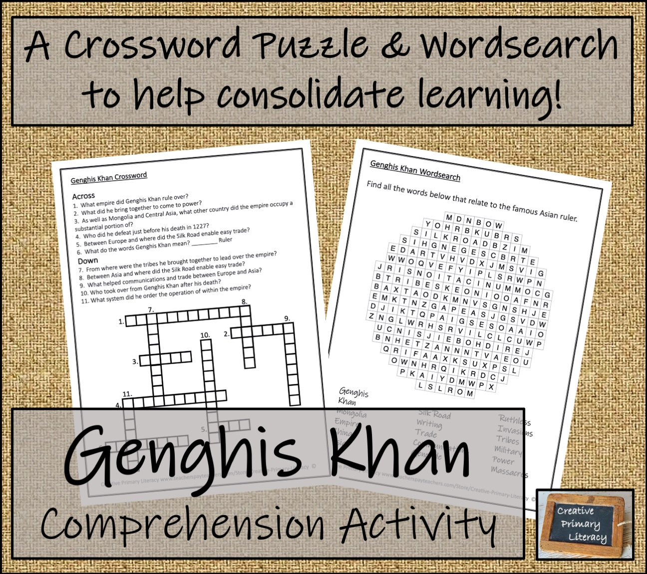Genghis Khan Close Reading Comprehension Activity | 5th Grade & 6th Gr ...