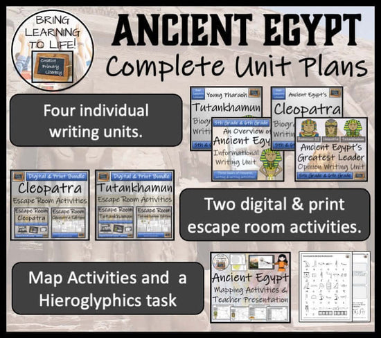 Ancient Egypt Unit Plans and Resource Bundle – Creative Primary Literacy
