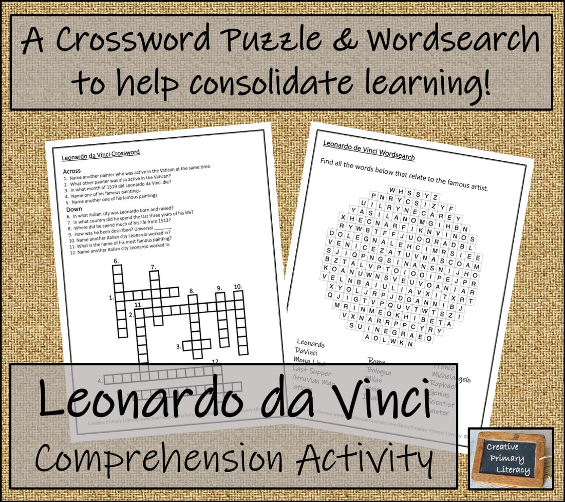 Leonardo da Vinci Close Reading Comprehension Activity | 5th Grade & 6 ...
