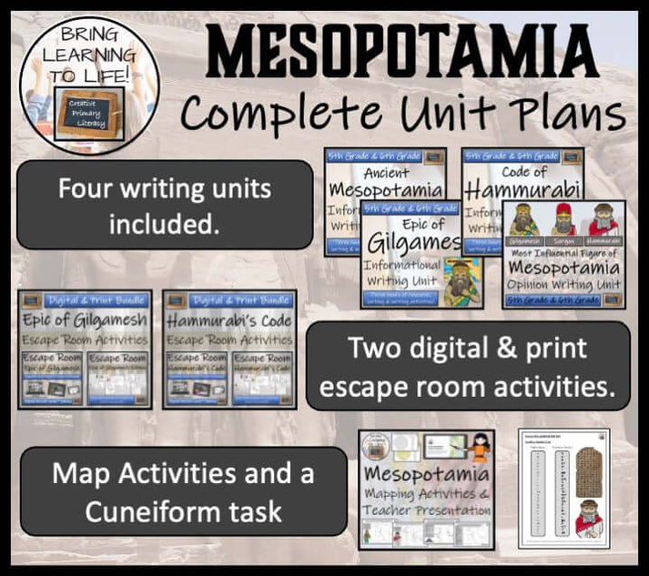 Ancient Mesopotamia Unit Plans and Resource Bundle | 5th Grade & 6th G ...