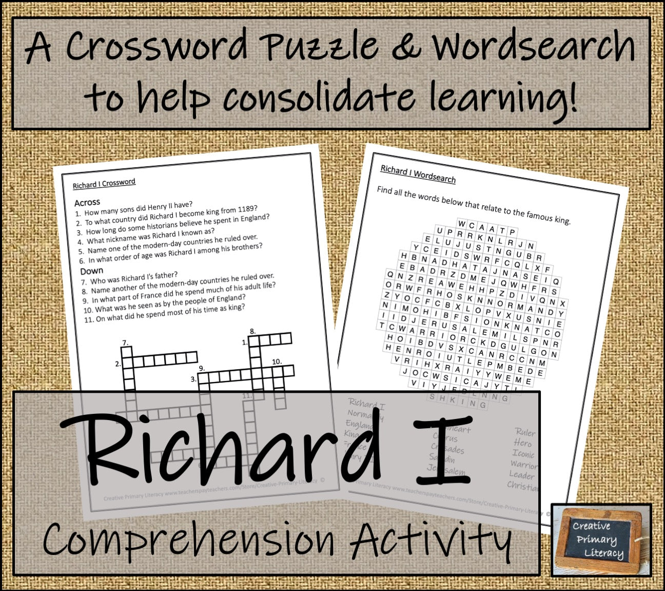 King Richard I Close Reading Comprehension Activity | 5th Grade & 6th ...