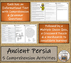 Ancient Persia Close Reading Comprehension Bundle | 5th Grade & 6th Gr ...