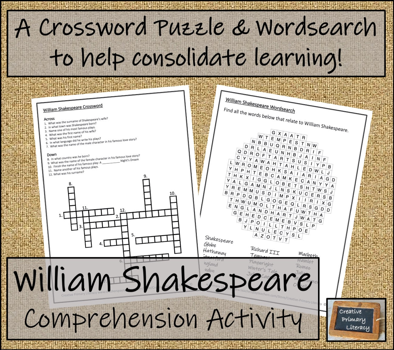 William Shakespeare Close Reading Comprehension Activity | 3rd Grade ...