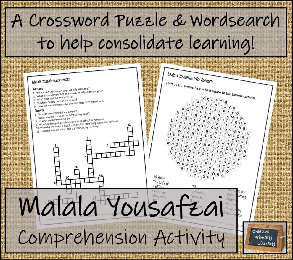 Malala Yousafzai Close Reading Comprehension Activity | 3rd Grade & 4t ...