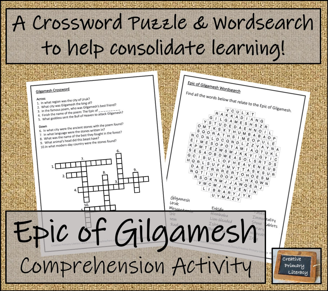 Epic of Gilgamesh Close Reading Comprehension Activity | 5th Grade & 6 ...
