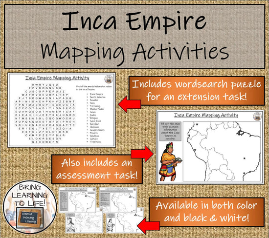 Inca Empire Map Activities and Presentation – Creative Primary Literacy