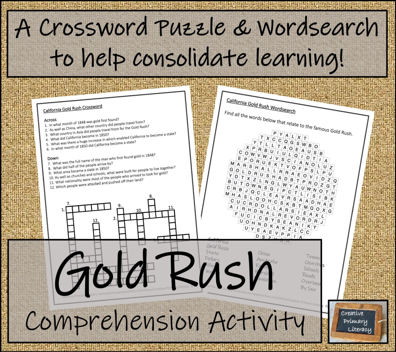 California Gold Rush Close Reading Comprehension Activity | 5th & 6th ...