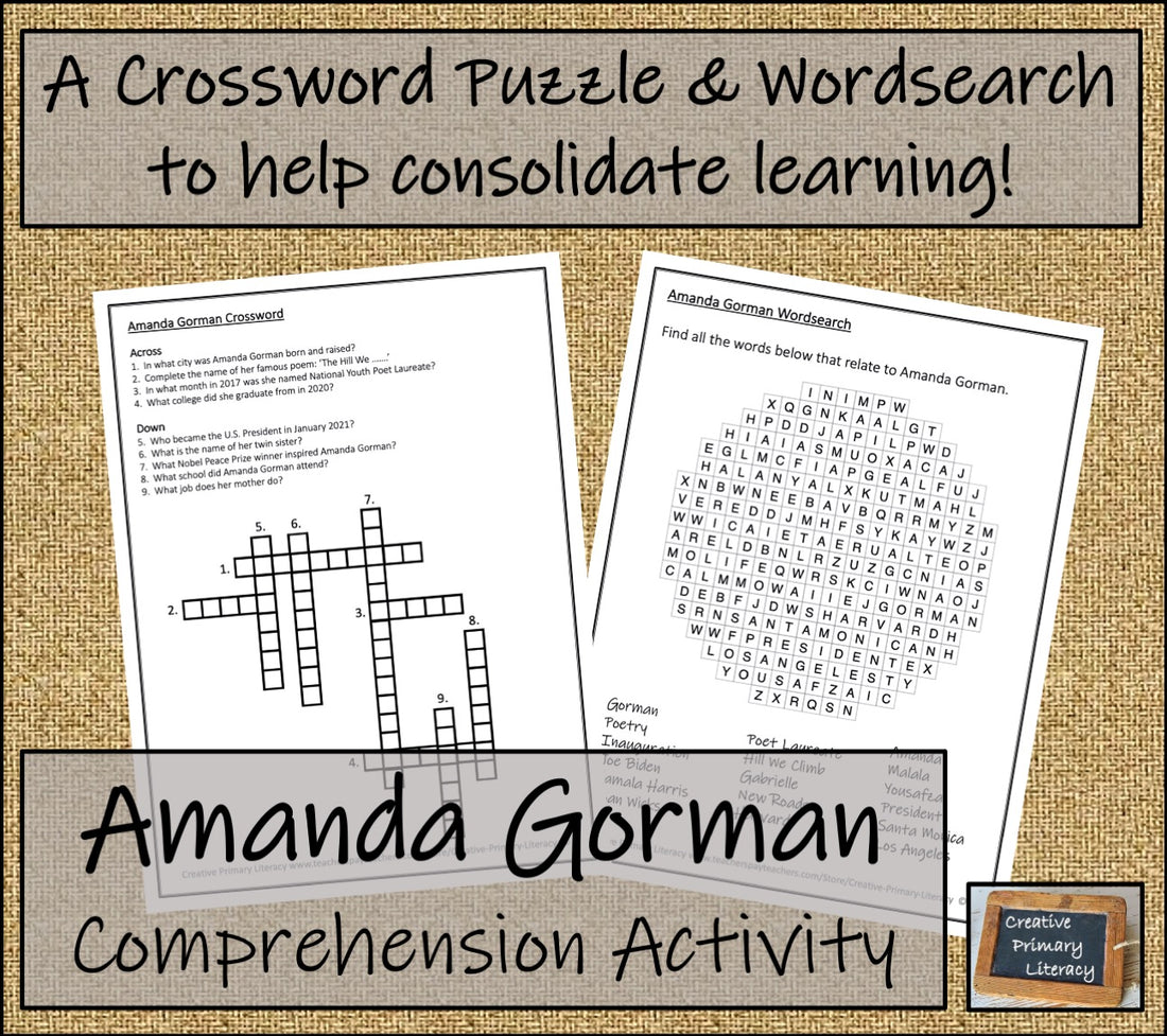 Amanda Gorman Close Reading Comprehension Activity | 3rd Grade & 4th G ...