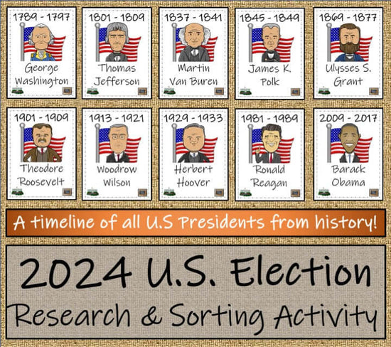 2024 Presidential Election Timeline and Close Reading Bundle | 5th & 6 ...