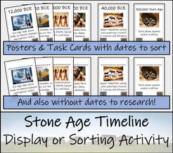 Stone Age Timeline Display Research and Sorting Activity – Creative ...