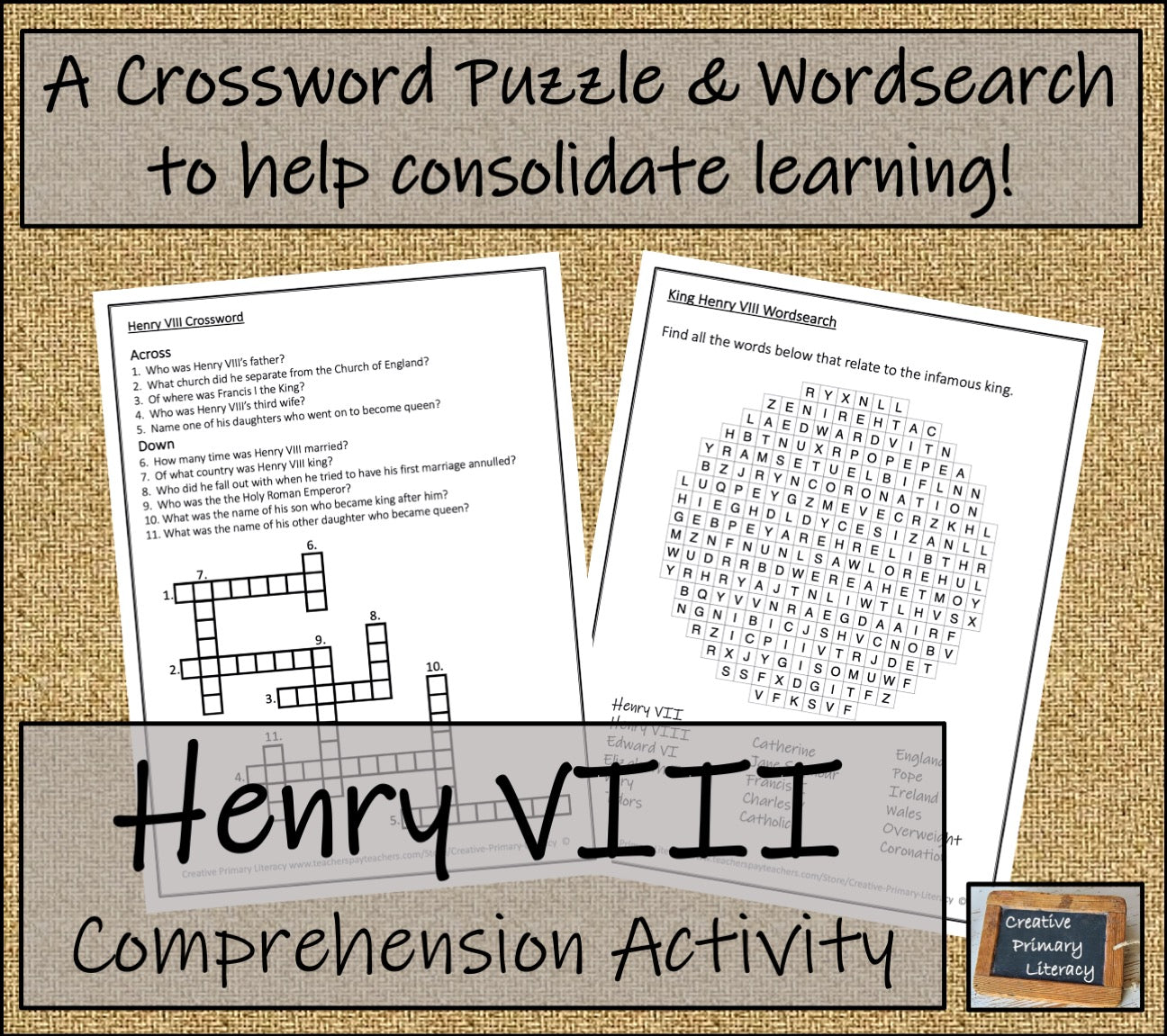 Henry VIII Close Reading Comprehension Activity | 5th Grade & 6th Grad ...