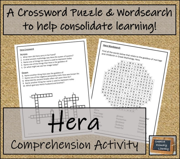 Hera Close Reading Comprehension Activity | 3rd Grade & 4th Grade ...