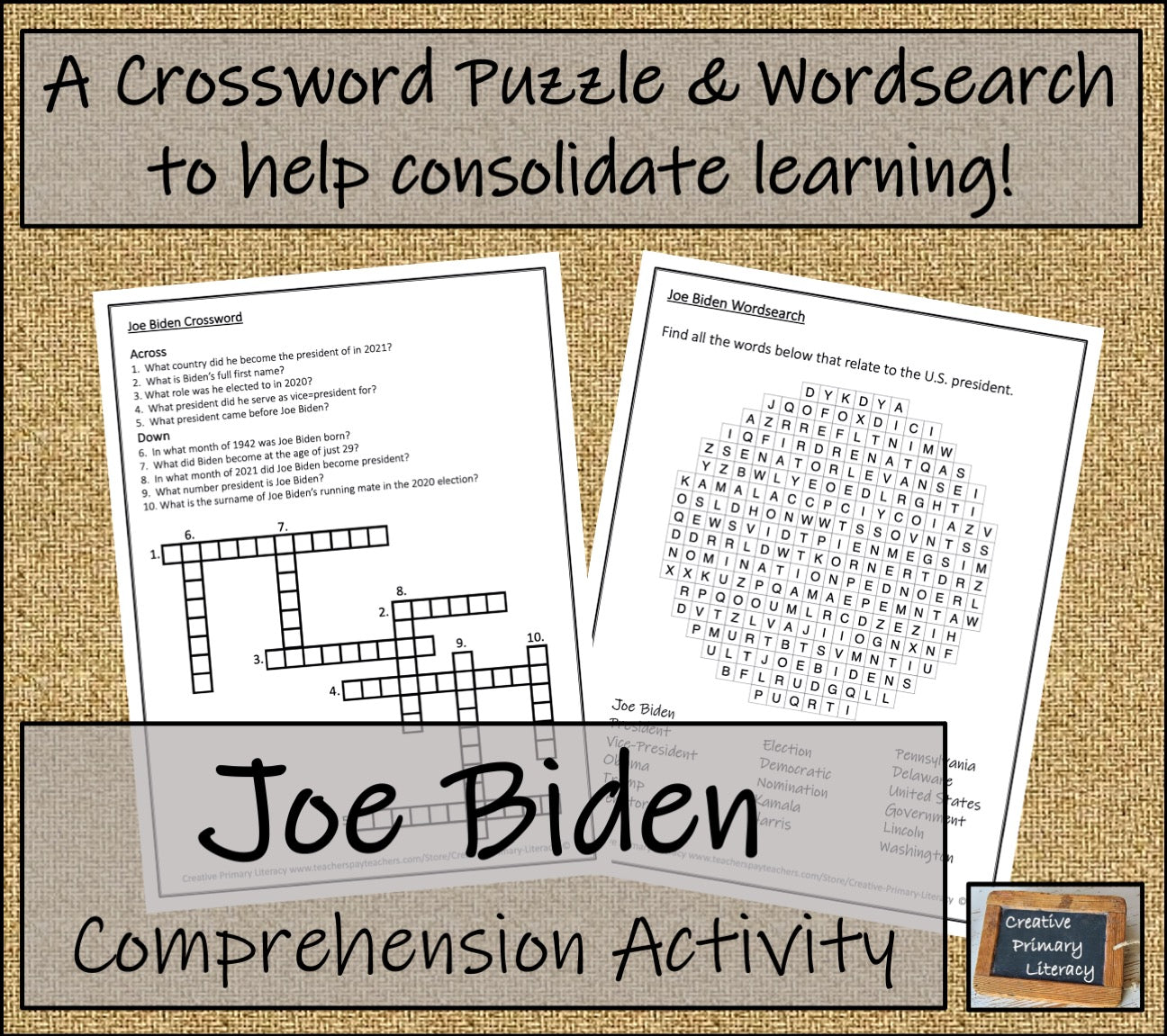 Joe Biden Close Reading Comprehension Activity | 3rd Grade & 4th Grade ...