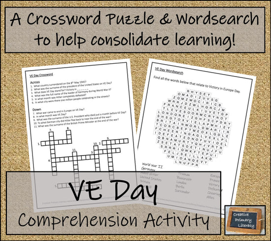 VE Day Close Reading Comprehension Activity | 3rd Grade & 4th Grade ...