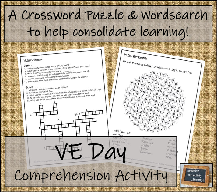 VE Day Close Reading Comprehension Activity | 3rd Grade & 4th Grade ...