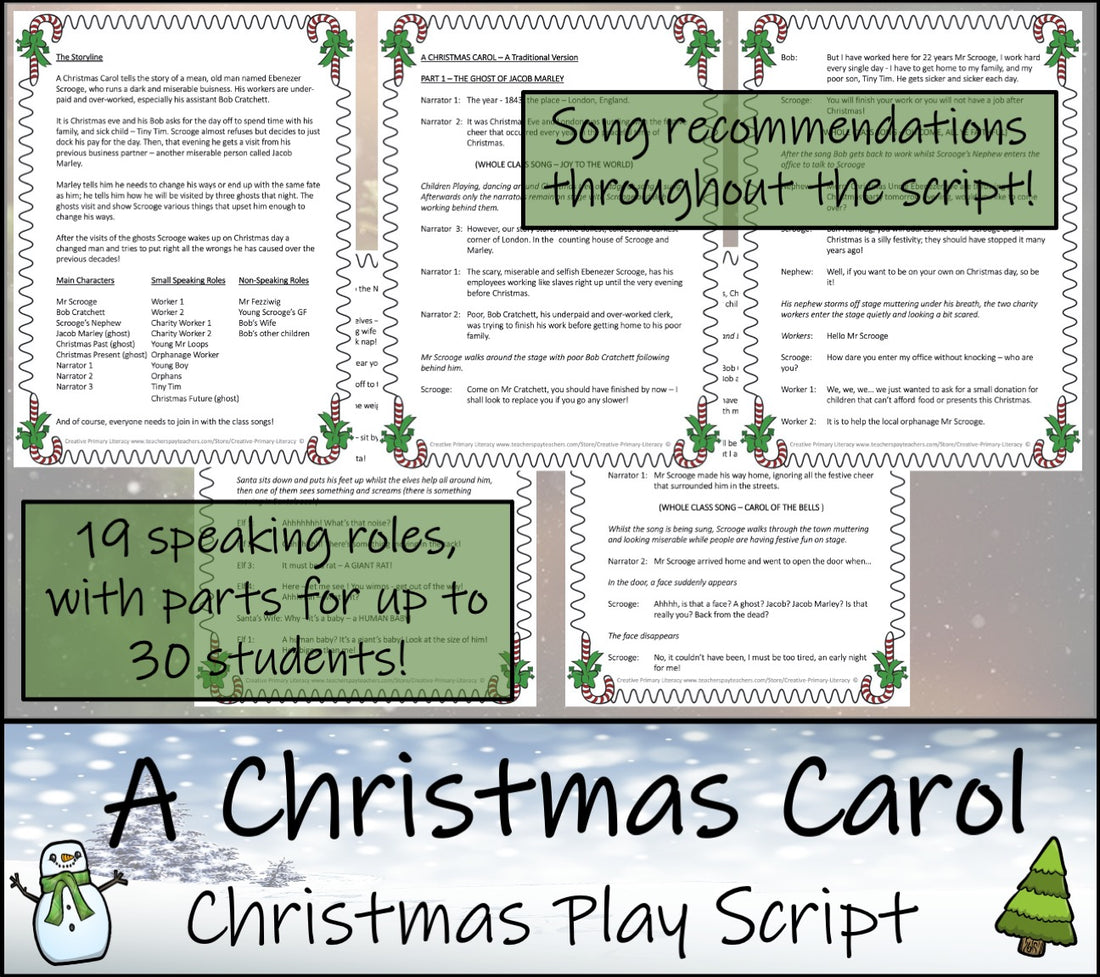 A Christmas Carol - A Traditional Version Play Script – Creative ...